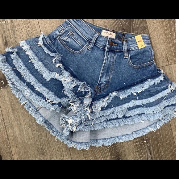 Shorts | Short Frill Jeans Shorts | Poshmark